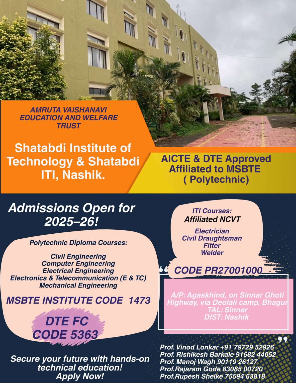 Shatabdi Institute of Technology- [SIT], Nashik – "Approved by All ...